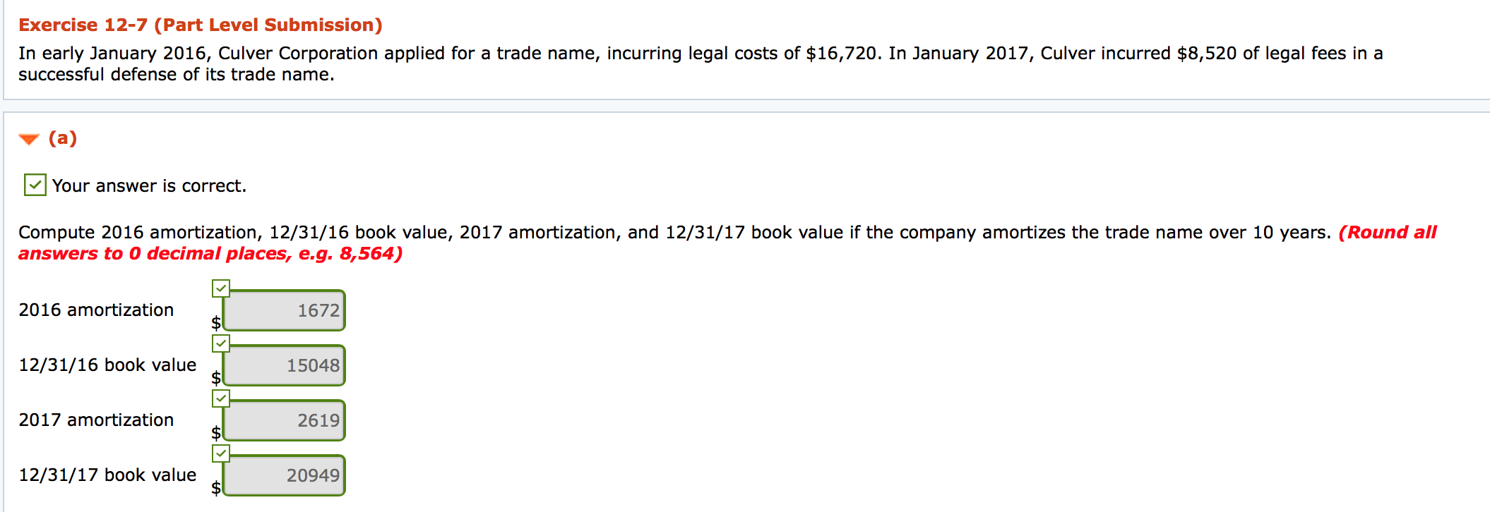 Solved Exercise 12-7 (Part Level Submission) In early | Chegg.com