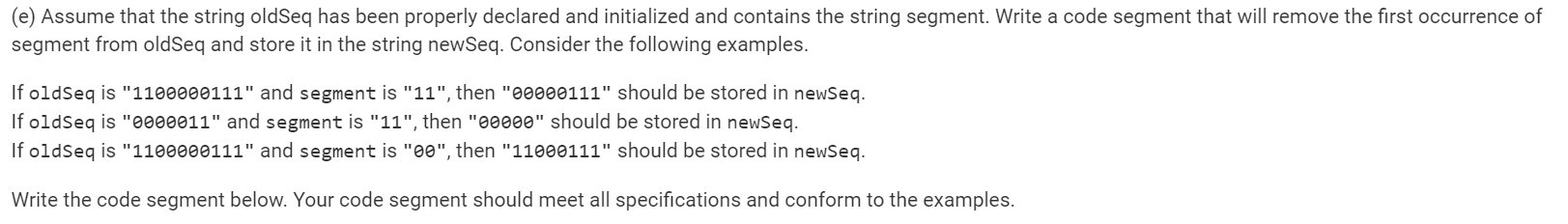 Solved Consider the following class. public class | Chegg.com