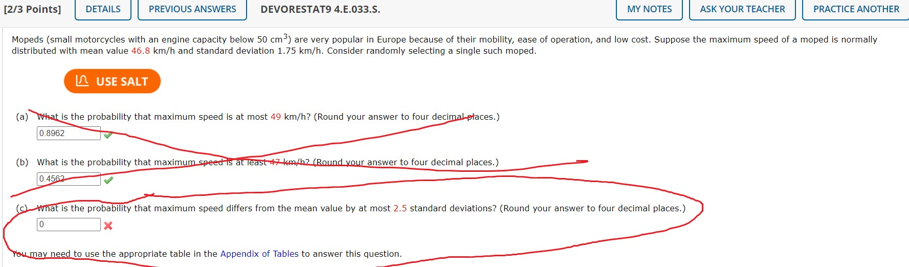 Solved [1/3 Points] DETAILS PREVIOUS ANSWERS DEVORESTAT9 | Chegg.com