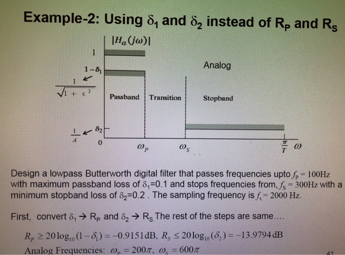 Solved Using The Bilinear Transform Steps In Example 2 Done