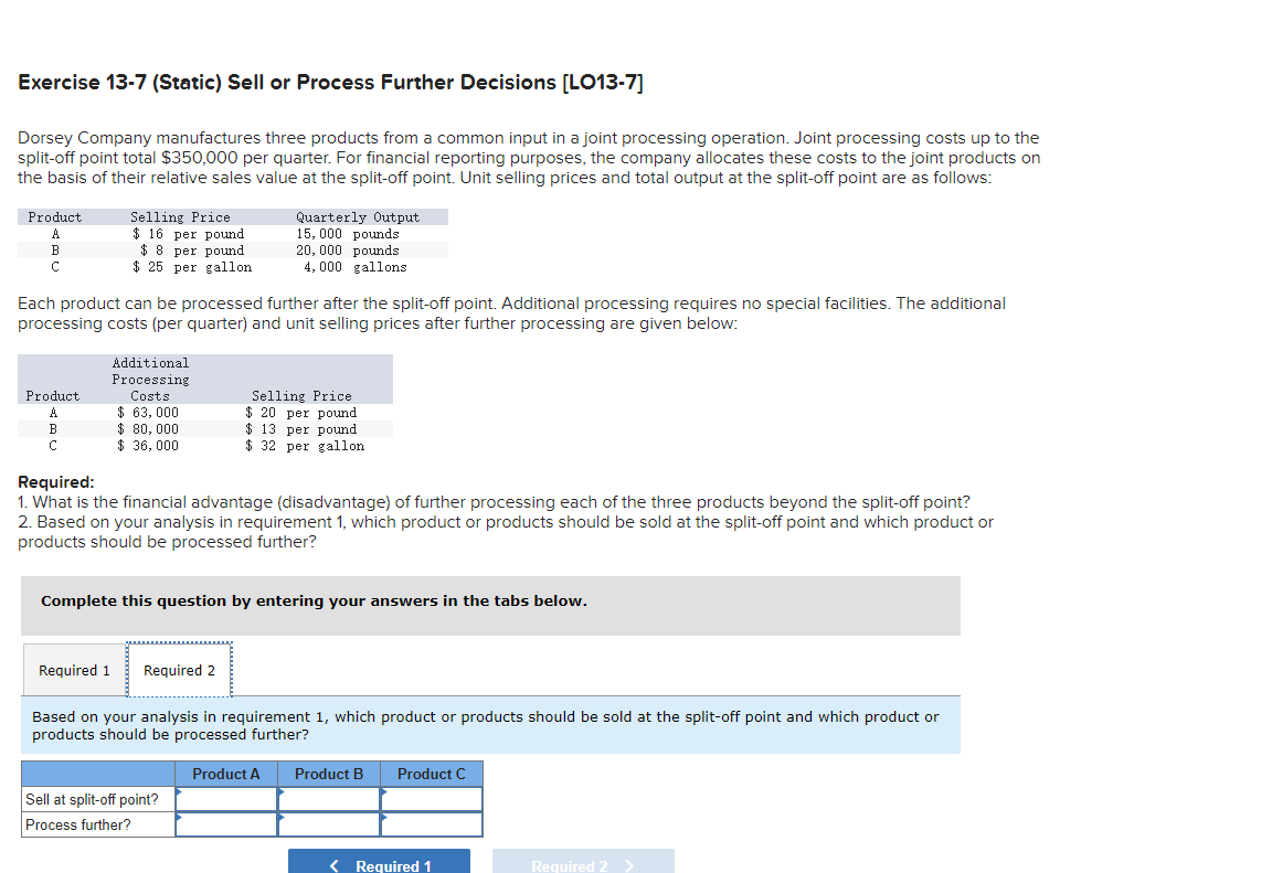Solved Exercise 13-4 (Static) Special Order Decision | Chegg.com