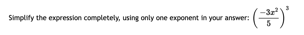 Solved Simplify the expression completely, using only one | Chegg.com