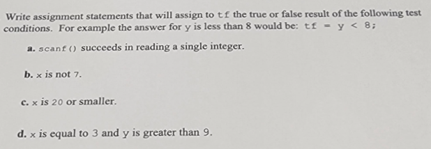 Solved Write Assignment Statements That Will Assign To Tf