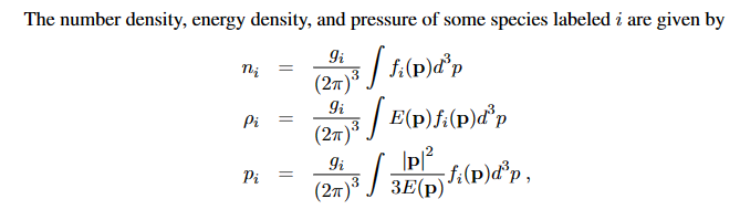 Solved Table 1: Number density, energy density, and | Chegg.com