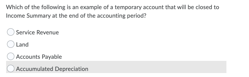 Solved Which of the following is an example of a temporary | Chegg.com