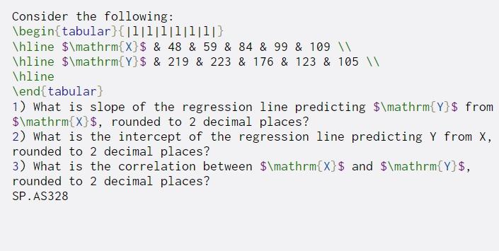 Solved Consider the following: | Chegg.com