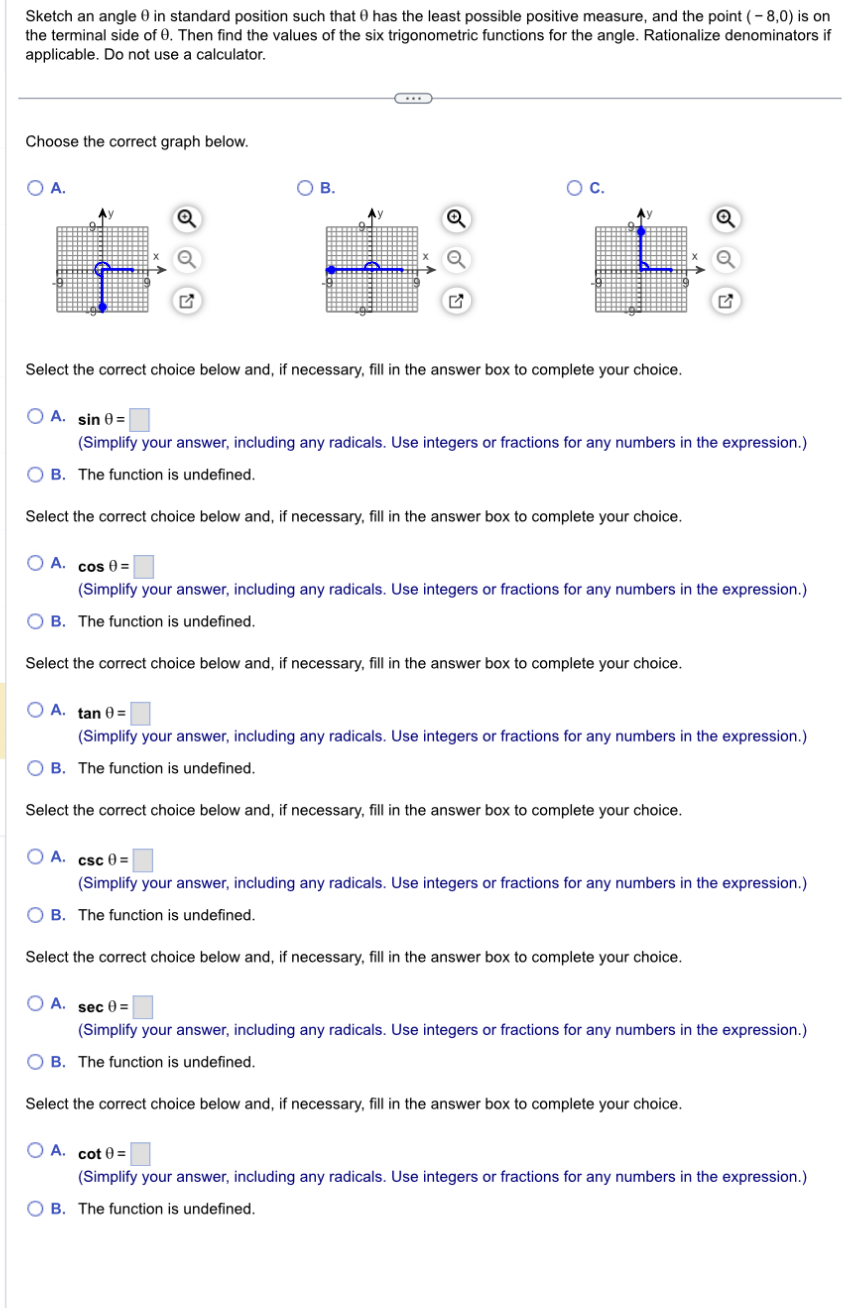 Solved Sketch an angle θ in standard position such that θ | Chegg.com