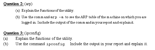 Solved Question 2: (arp) (a) Explain the functions of the | Chegg.com