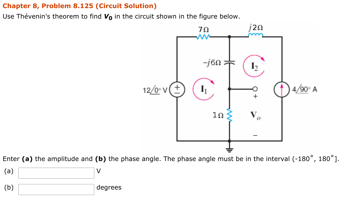 Solved Chapter 8, Problem 8.125 (Circuit Solution) Use | Chegg.com