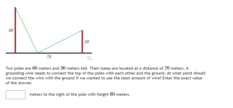 Solved Two poles are 60 meters and 30 meters tall. Their | Chegg.com