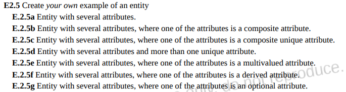 Solved E2.5 Create your own example of an entity E.2.5a | Chegg.com