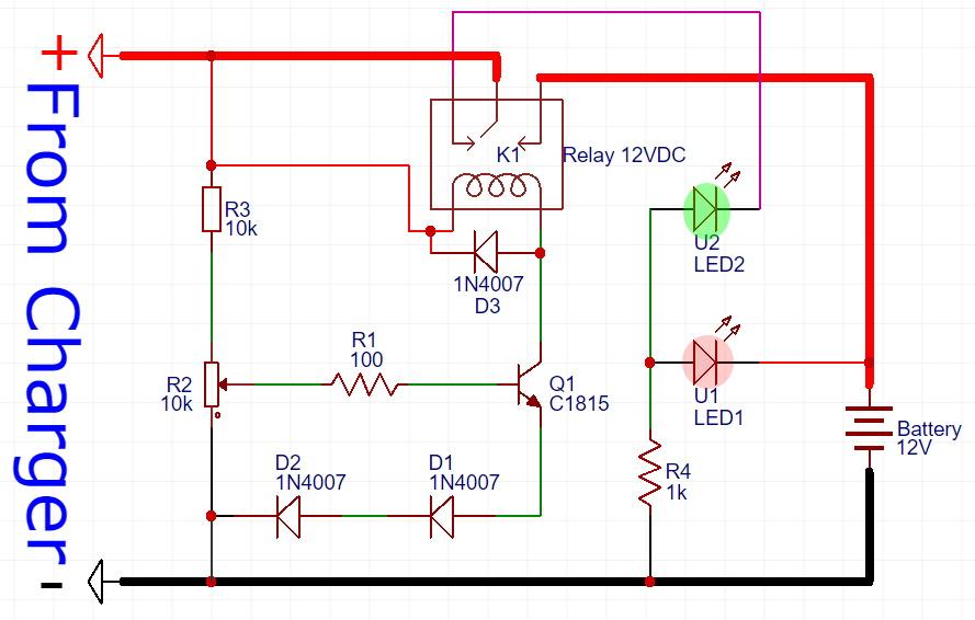 Solved The circuit pictured is an auto cut-off circuit for a | Chegg.com