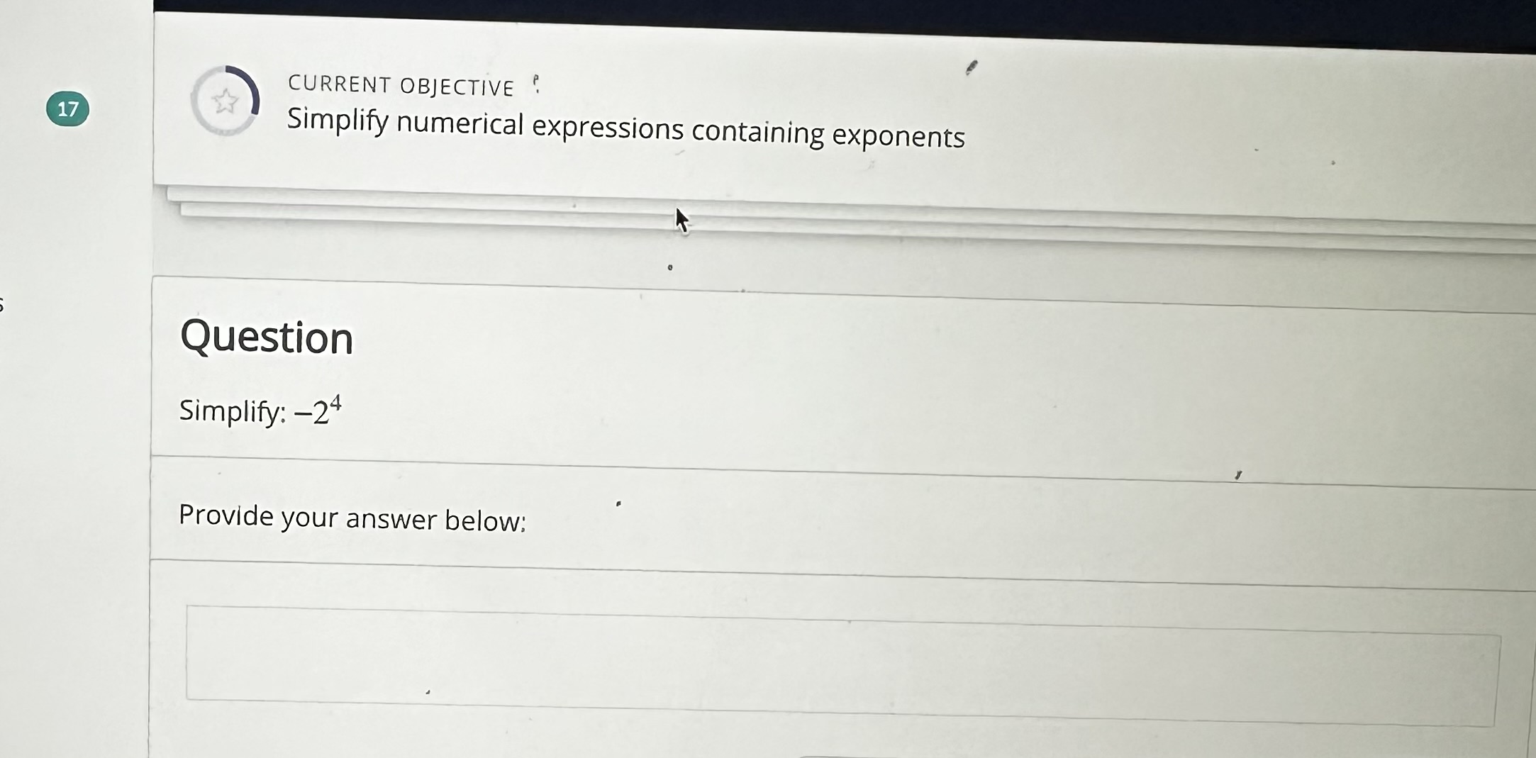 Solved CURRENT OBJECTIVESimplify numerical expressions | Chegg.com