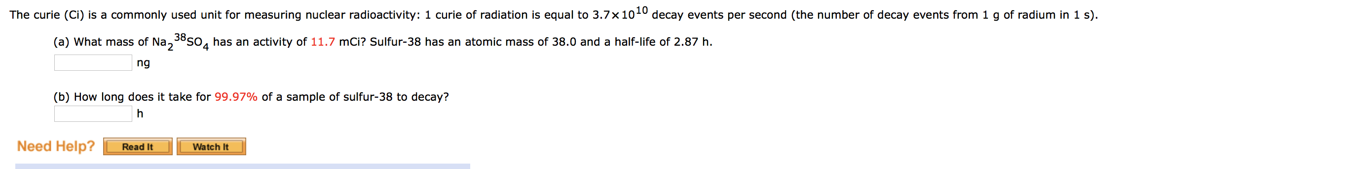 Solved The curie (CI) is a commonly used unit for measuring | Chegg.com