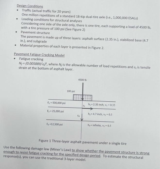 Solved Design ConditionsTraffic (actual traffic for 20 | Chegg.com