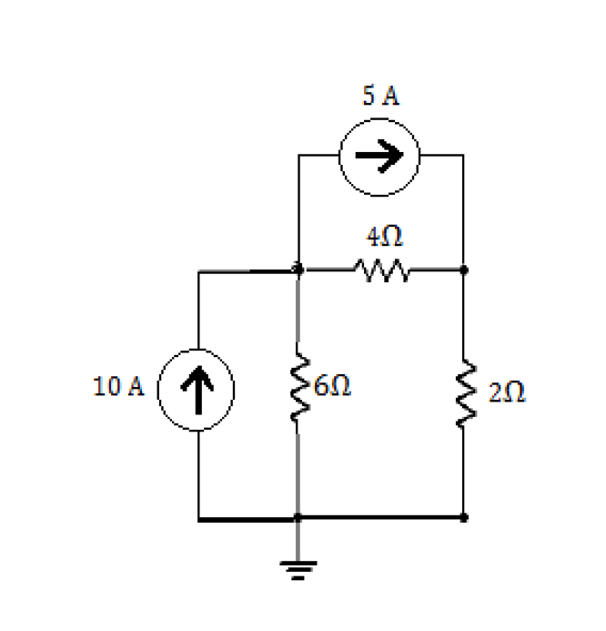 Solved find the voltages across 10a current source and 2ohm | Chegg.com