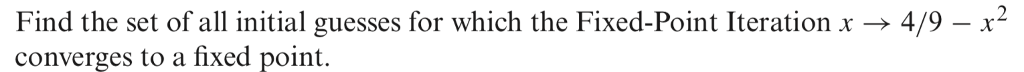 Solved Find the set of all initial guesses for which the | Chegg.com