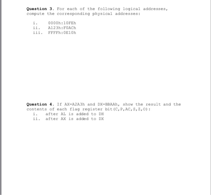 Solved CPCS 373-Microprocessor Assignment-1 First Semester | Chegg.com