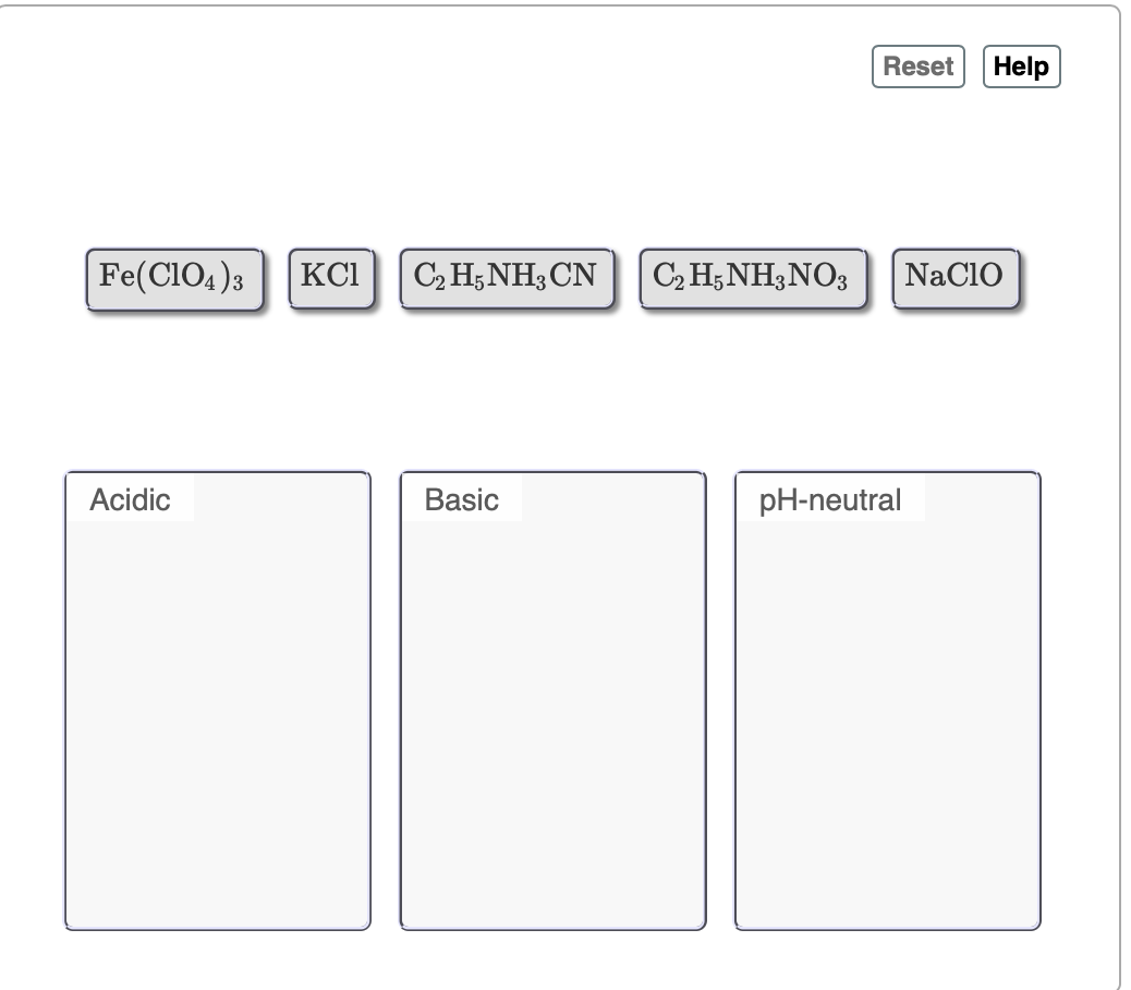 Solved Determine whether each of the following salts will | Chegg.com