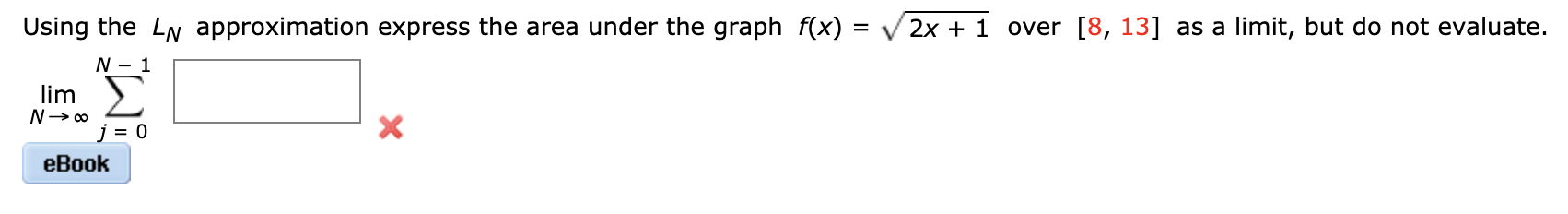 Solved Using the LN approximation express the area under the | Chegg.com