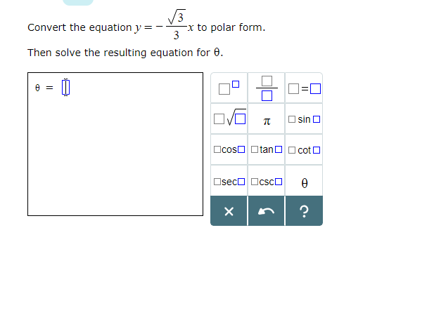 Solved convert the equation y to polar form. lar form Then | Chegg.com