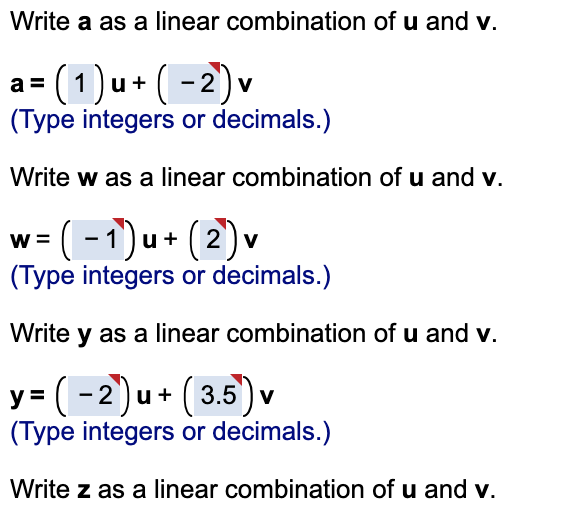Solved Use the accompanying figure to write each vector | Chegg.com