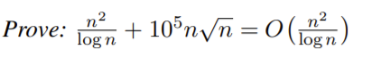 Solved n2 Prove: log n gn + ? 10nn =0(len) = n2 logn | Chegg.com