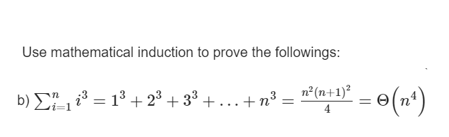 Solved Use mathematical induction to prove the followings: | Chegg.com