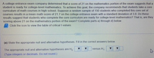 Solved A college entrance exam company determined that a | Chegg.com Solved A college entrance exam company determined that a | Chegg.com