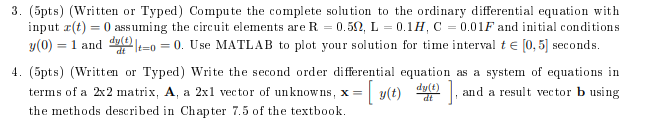 Solved 3. (5pts) (Written or Typed) Compute the complete | Chegg.com