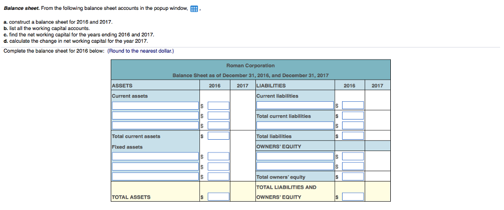 Solved Balance sheet. From the following balance sheet | Chegg.com