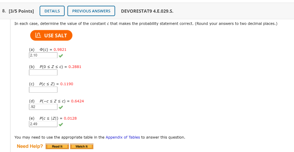Solved 8. [3/5 Points] DETAILS PREVIOUS ANSWERS DEVORESTAT9 | Chegg.com