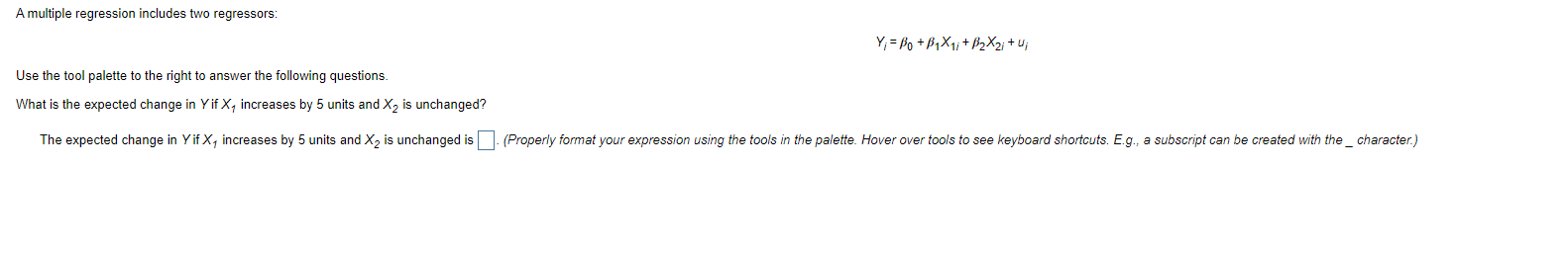 Solved A multiple regression includes two regressors: Y = Bo | Chegg.com