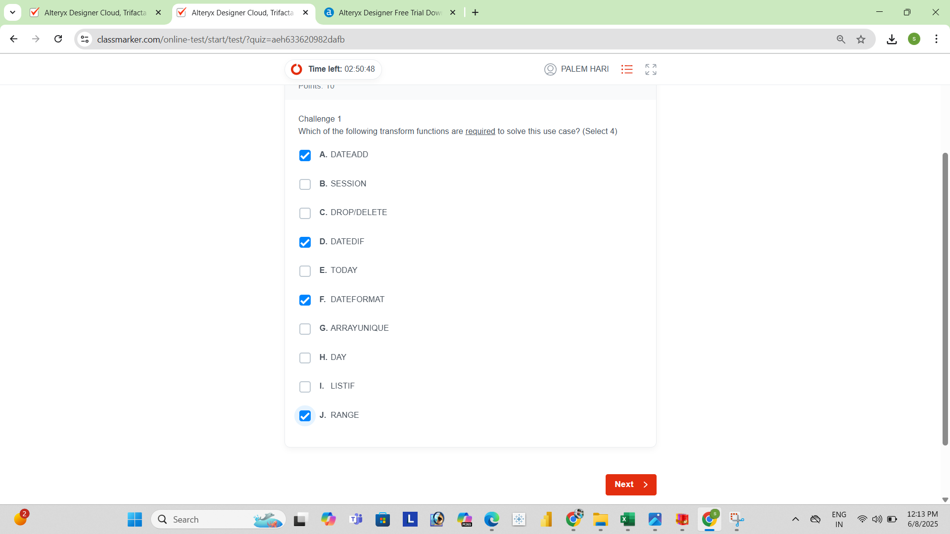 Solved Challenge 1 ﻿Which of the following transform | Chegg.com