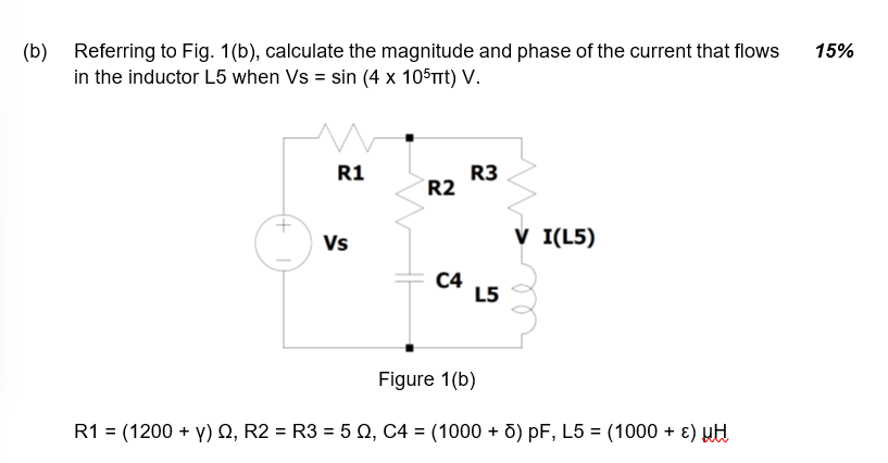 Solved (b) ﻿Referring to Fig. 1(b), ﻿calculate the magnitude | Chegg.com