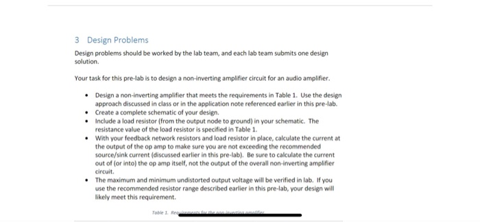 3 Design Problems Design problems should be worked by | Chegg.com