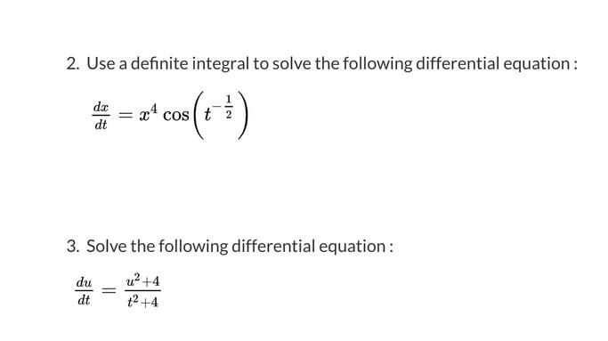 Solving Differential Equations With Definite Integrals? – FXMET