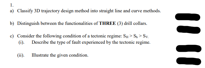 1. a) Classify 3D trajectory design method into | Chegg.com