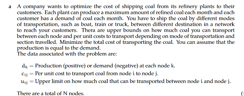 Create a mathematical model from this | Chegg.com