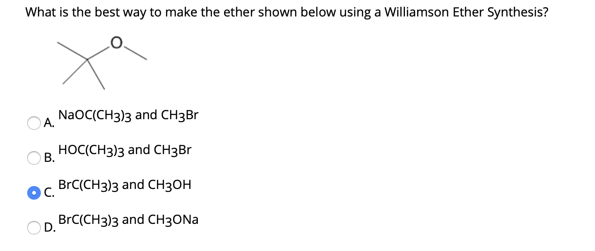 Solved What is the best way to make the ether shown below | Chegg.com