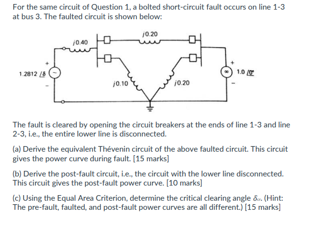 Solved For the same circuit of Question 1 , a bolted | Chegg.com