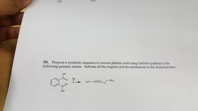 Solved 50. Propose a synthetic sequence to convert phthalic | Chegg.com