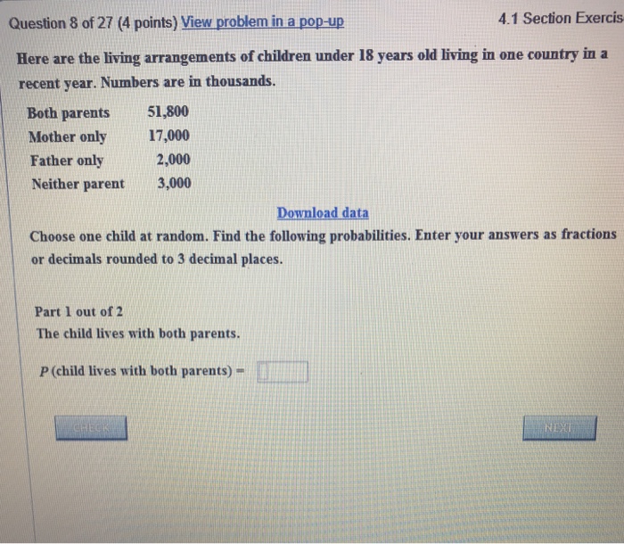 Solved Question 8 of 27 (4 points) View problem in a pop-up | Chegg.com