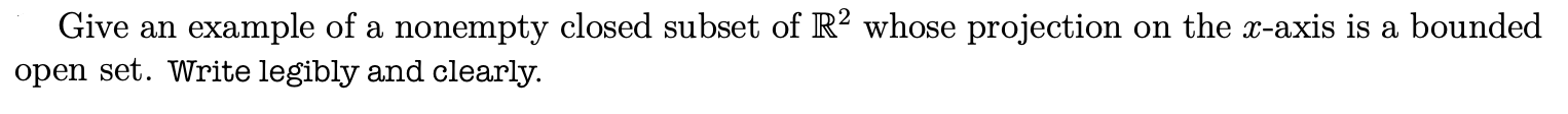 Solved Give an example of a nonempty closed subset of R2 | Chegg.com