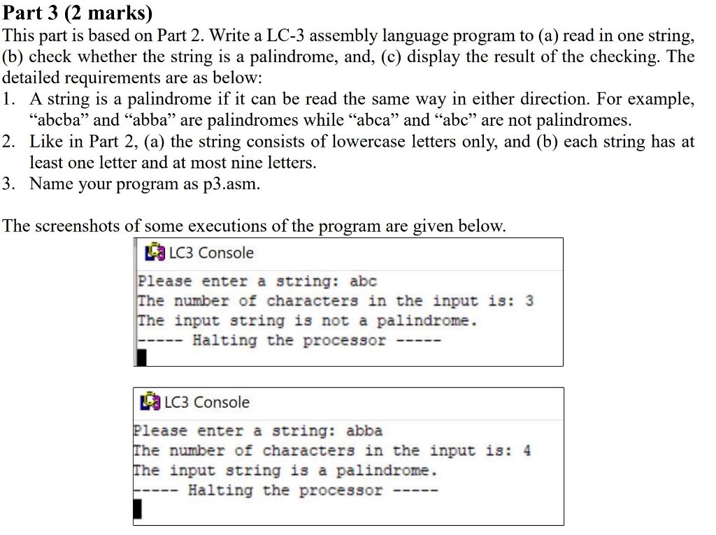 Part one and part two is already done. I just | Chegg.com