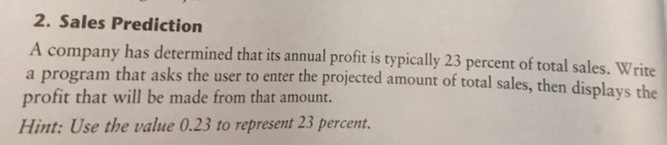 2. Sales Prediction A company has determined that its | Chegg.com