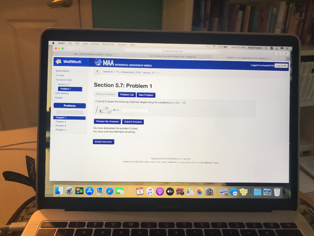 Solved WW114 .2018 374 WebWork MAA MATHEMATICAL ASSOCIATION | Chegg.com