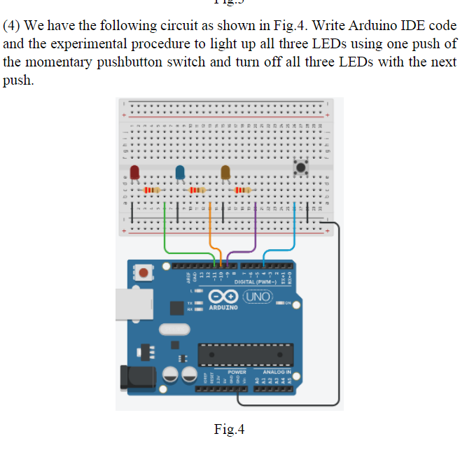 Solved (4) ﻿We have the following circuit as shown in Fig.4. | Chegg.com