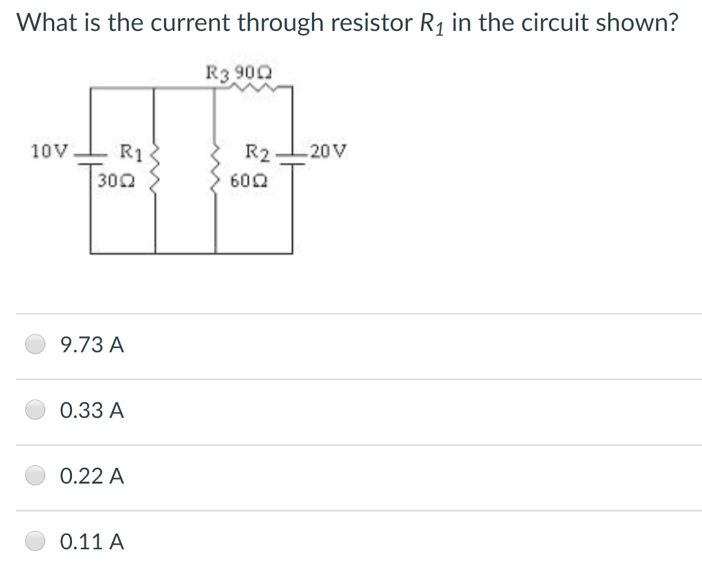 Solved What is the current: through resistor R1 in the | Chegg.com