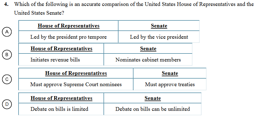 Solved 4. Which of the following is an accurate comparison | Chegg.com